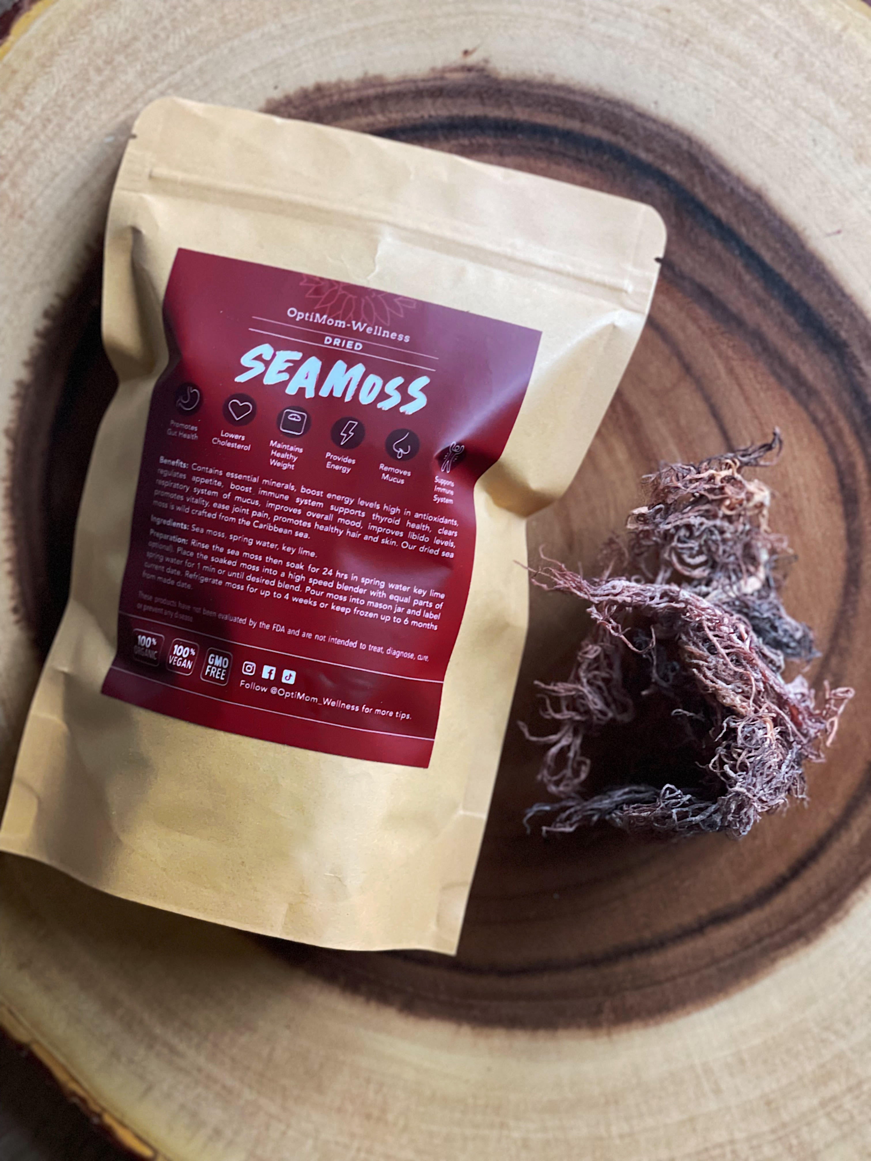 Raw St. Lucia Purple Dry Seamoss - 3oz – Optimomwellness